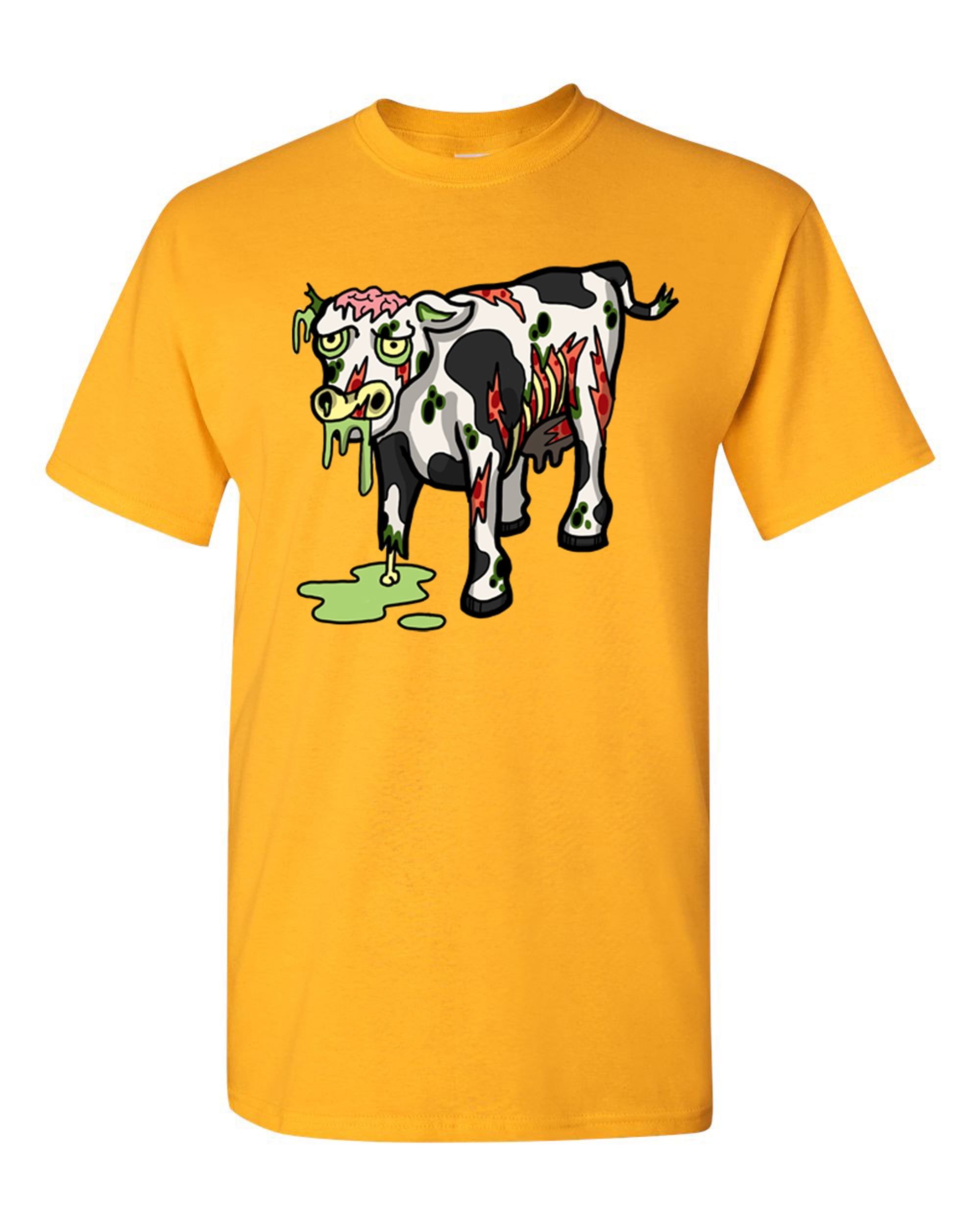 Zombie Cow Undead Animals Adult DT T-Shirt Tee - Walmart.com