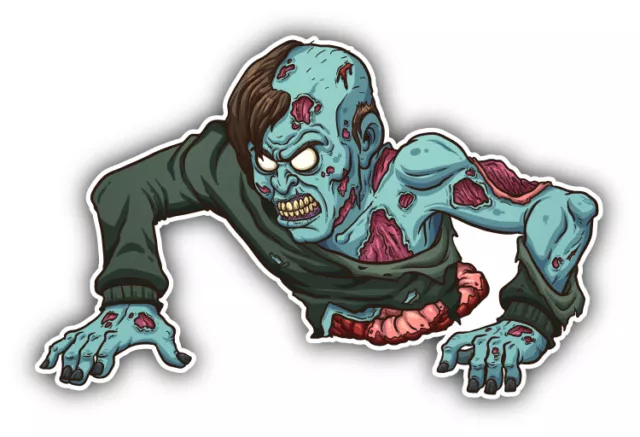 Zombie Crawling Sticker Phone Decal Water Bottle Stickers Car Decals ...