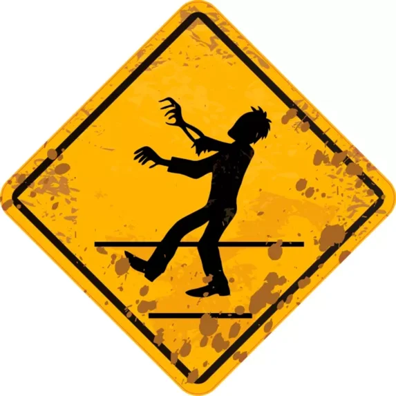 Zombie Crossing In Mud Sign Sticker Window Decal Phone Decal Water ...