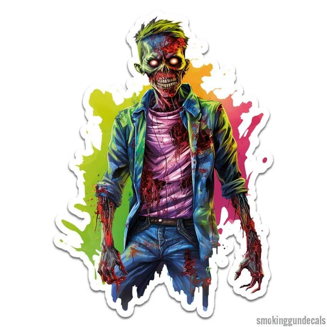 Zombie Dead Ghoul Sticker Indoor Outdoor Phone Decal Water Bottle ...