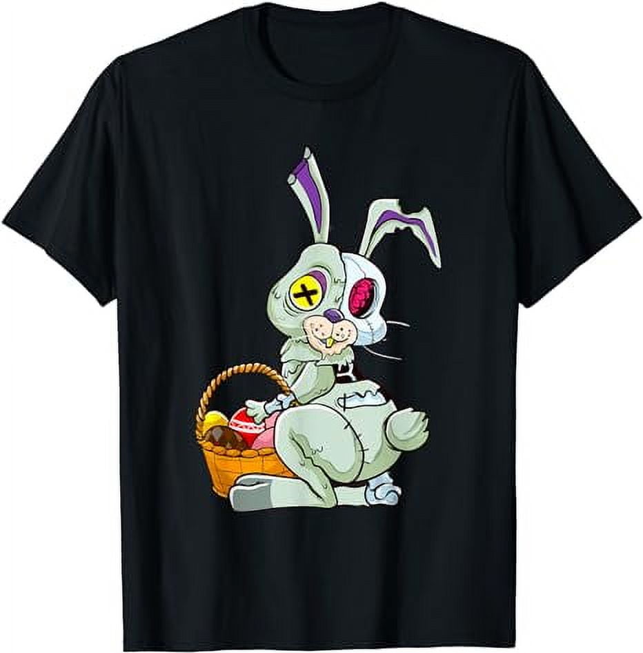 Zombie Easter Bunny Pastel Goth Easter Egg Women Teen Girls T-Shirt ...
