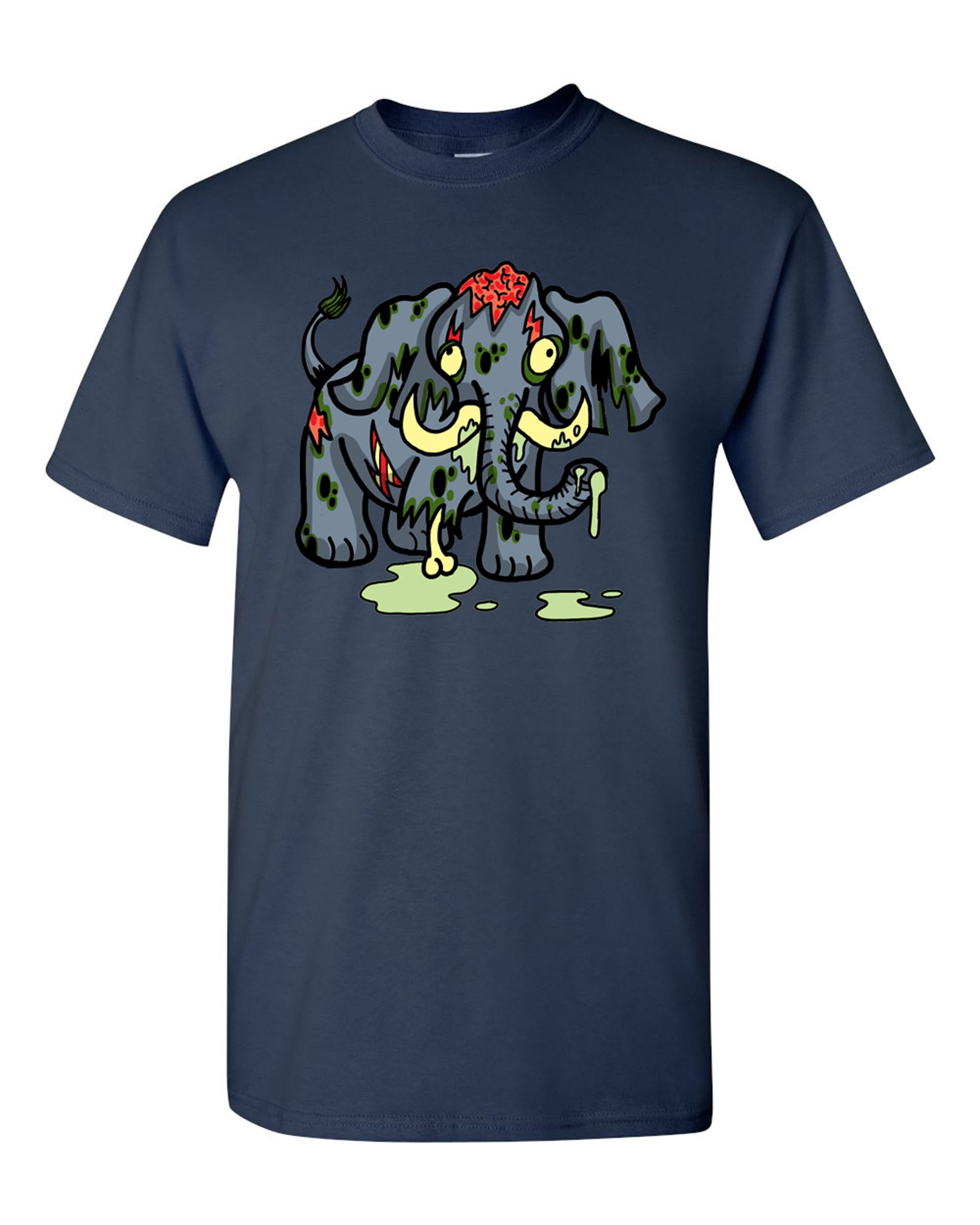 Zombie Elephant Undead Animals Adult DT T-Shirt Tee - Walmart.com