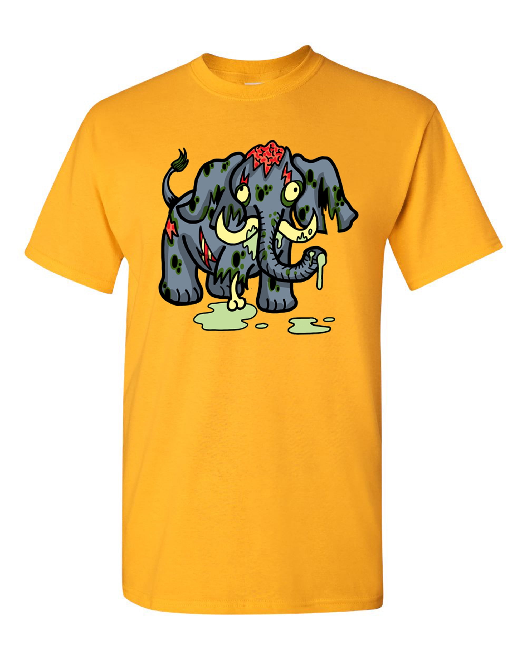 Zombie Elephant Undead Animals Adult DT T-Shirt Tee - Walmart.com