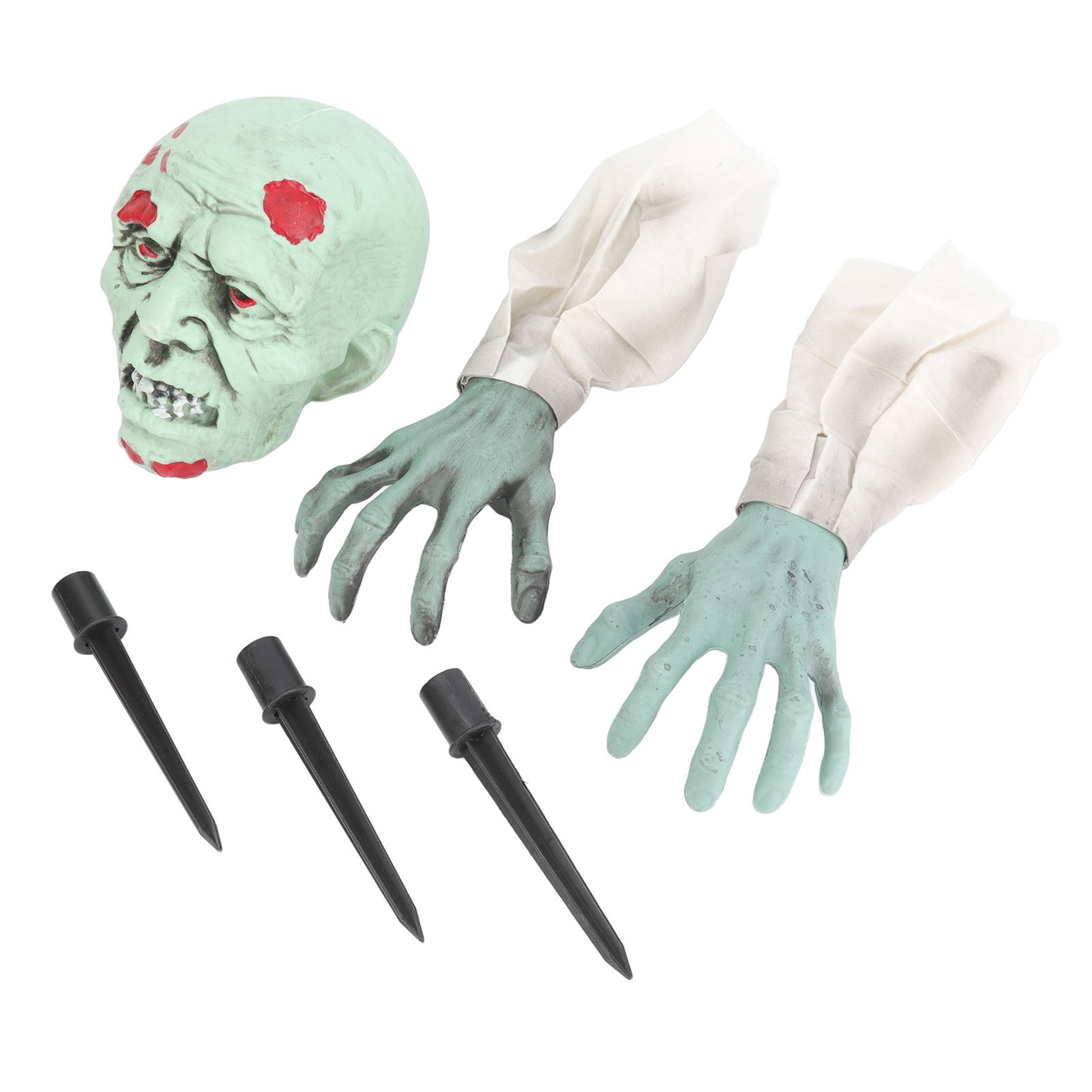 Zombie Face Arm Stakes Vivid Lifelike Green Zombie Stakes Props ...