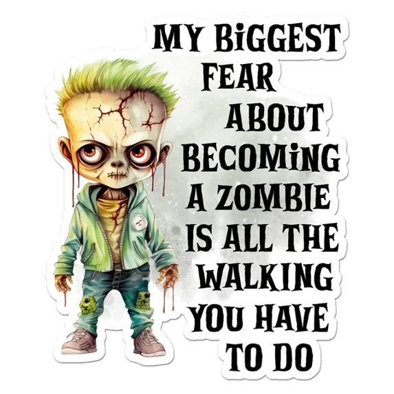 Zombie Fear Walking Sticker Phone Decal Water Bottle Stickers Car ...