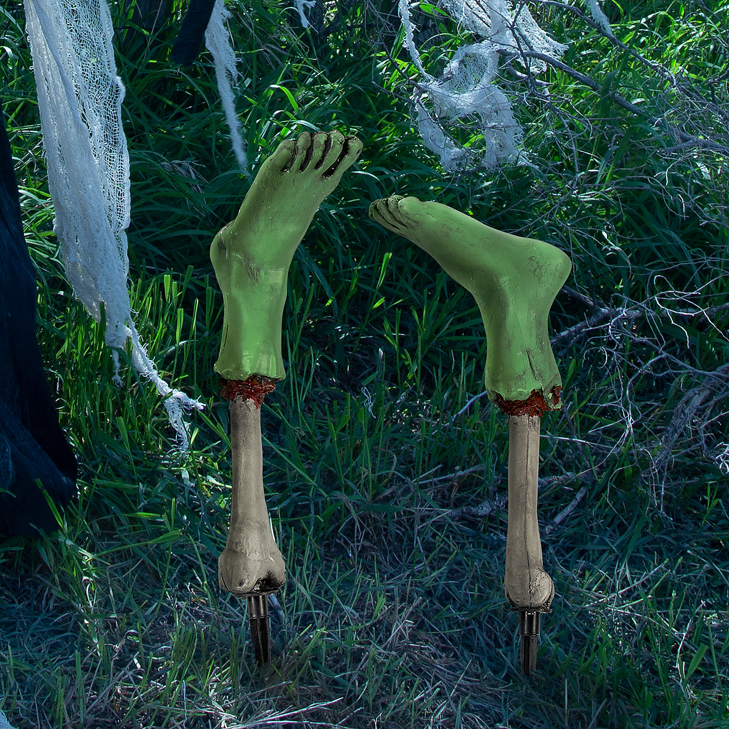 Zombie Feet Yard Stakes, Gravesite, Halloween, Outdoor Home Décor, 2 ...