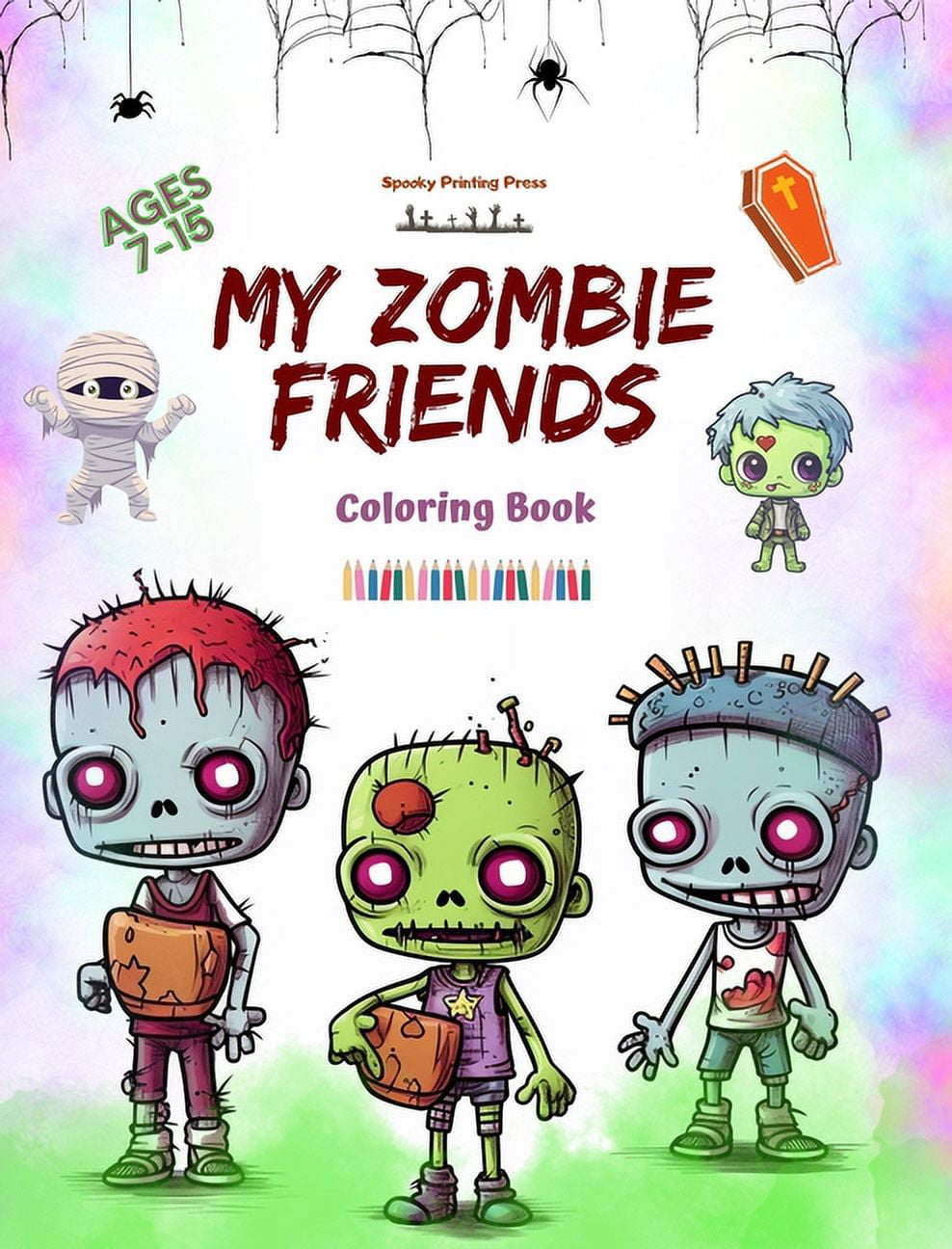 My Zombie Friends Coloring Book Fascinating and Creative Zombie Scenes ...