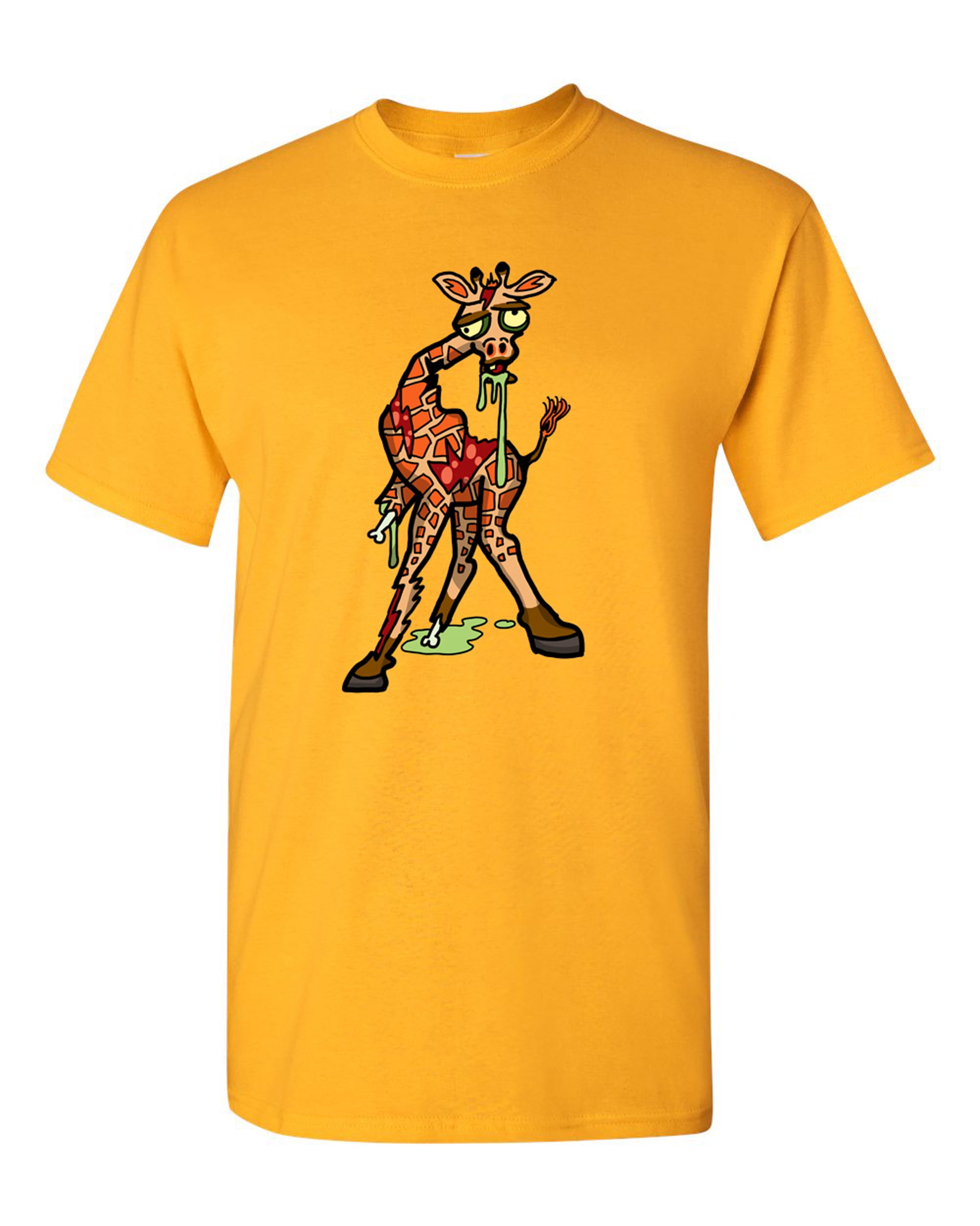 Zombie Giraffe Undead Animals Adult DT T-Shirt Tee - Walmart.com