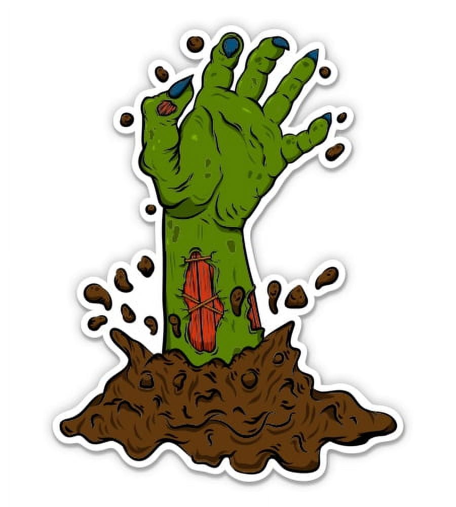 Zombie Hand Scary - 12" Vinyl Sticker Waterproof Decal - Walmart.com