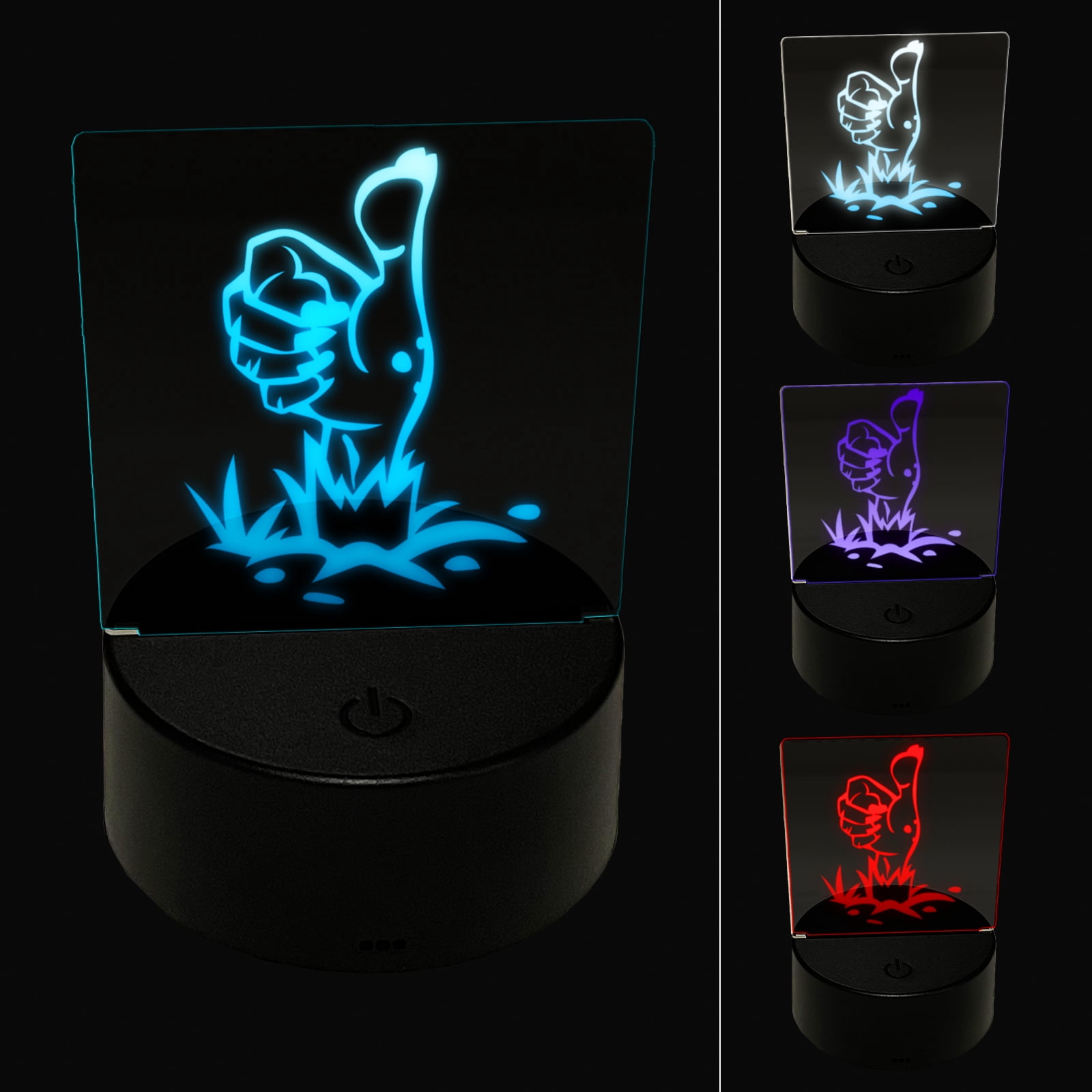 Zombie Hand Thumbs Up Halloween Good Job LED Night Light Sign 3D ...
