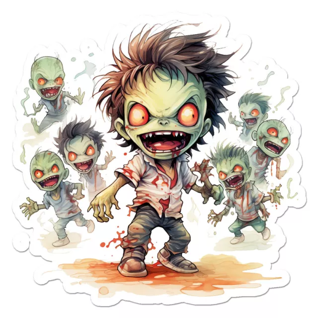 Zombie Horde Monsters Sticker Phone Decal Water Bottle Stickers Car ...