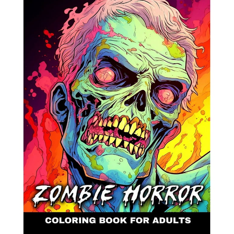 coloring pages of scary zombies