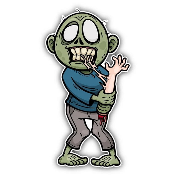Zombie Hungry Cartoon Sticker Phone Decal Water Bottle Stickers Car ...