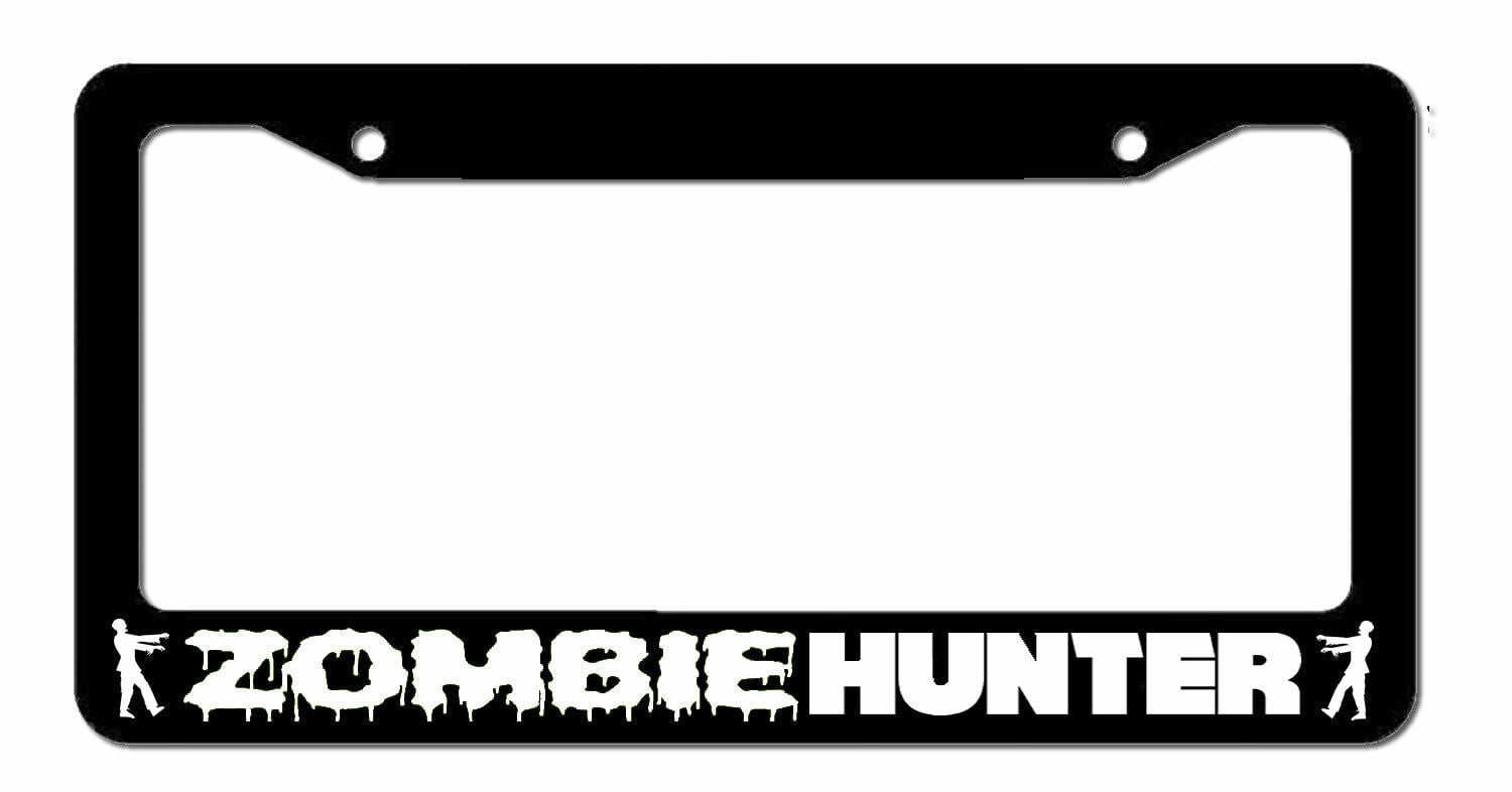 Zombie Hunter Funny Apocalypse Monsters Car Auto Truck License Plate ...