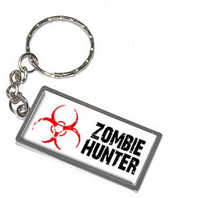 Zombie Hunter Keychain Key Chain Ring - Walmart.com