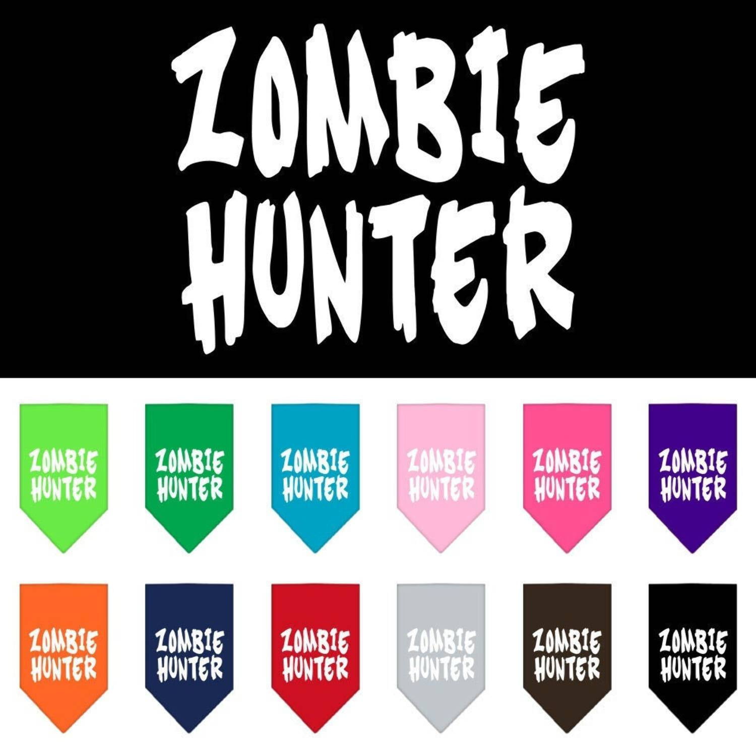 Halloween Pet and Dog Bandana Screen Printed, "Zombie Hunter" - Walmart.com