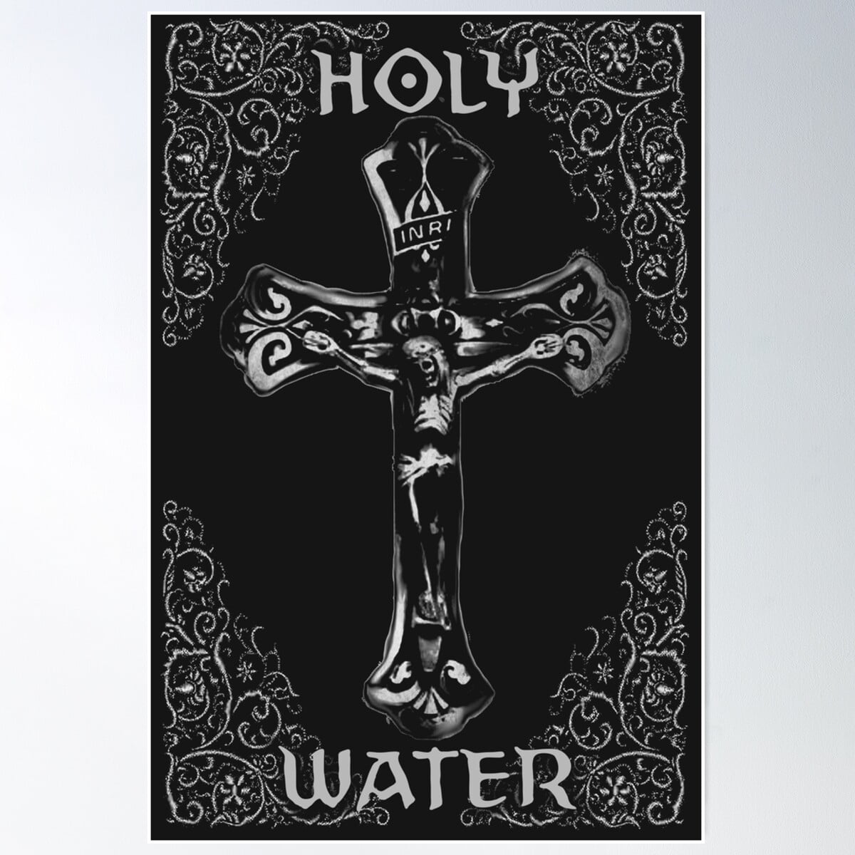 Zombie Jesus Holy Water Poster Wall Art, Modern Wall Decor For Living ...