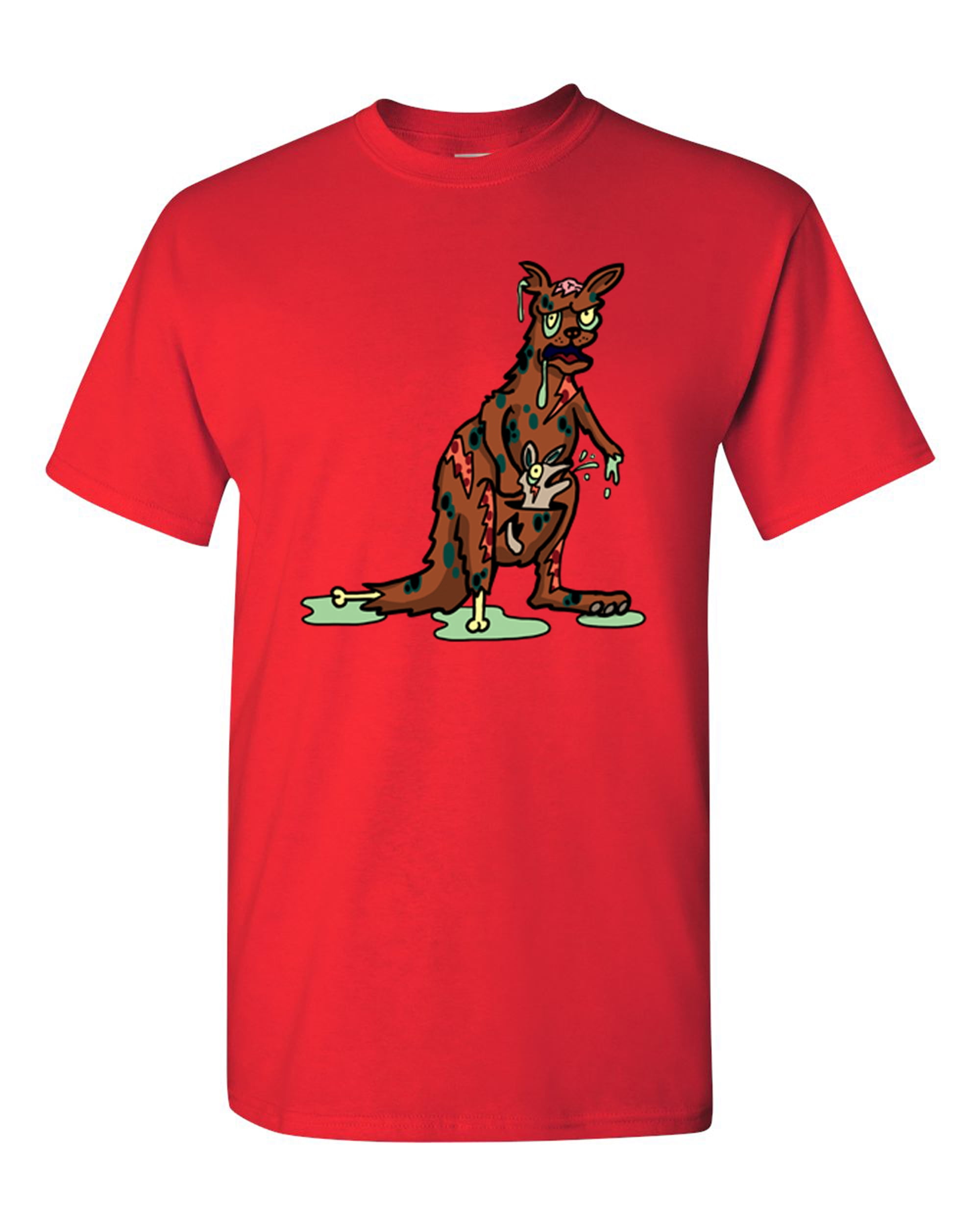 Zombie Kangaroo Undead Animals Adult DT T-Shirt Tee - Walmart.com