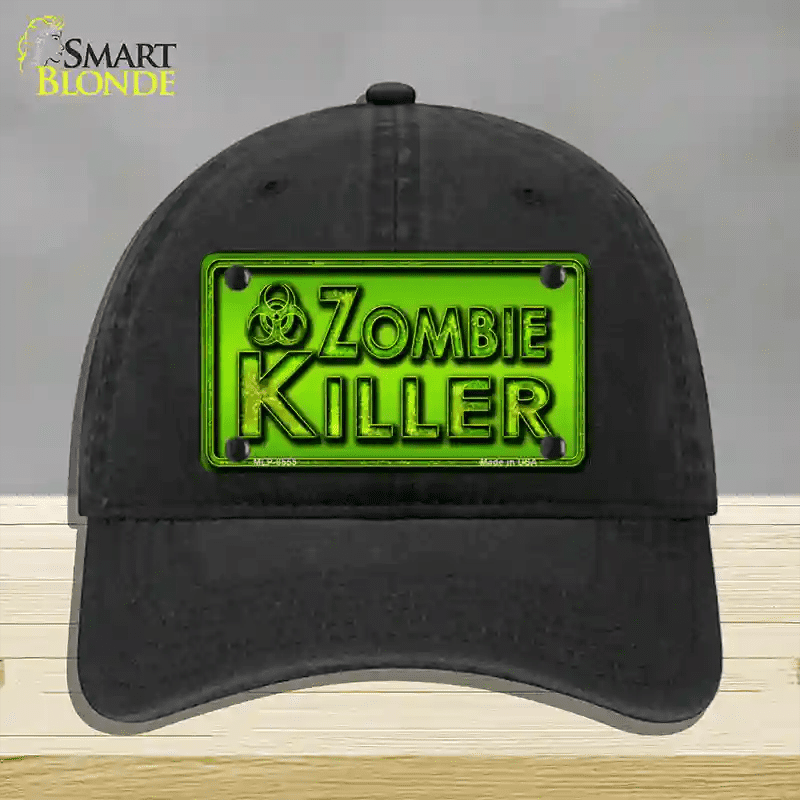 Zombie Killer Novelty License Plate Hat Unconstructed Cotton Black ...