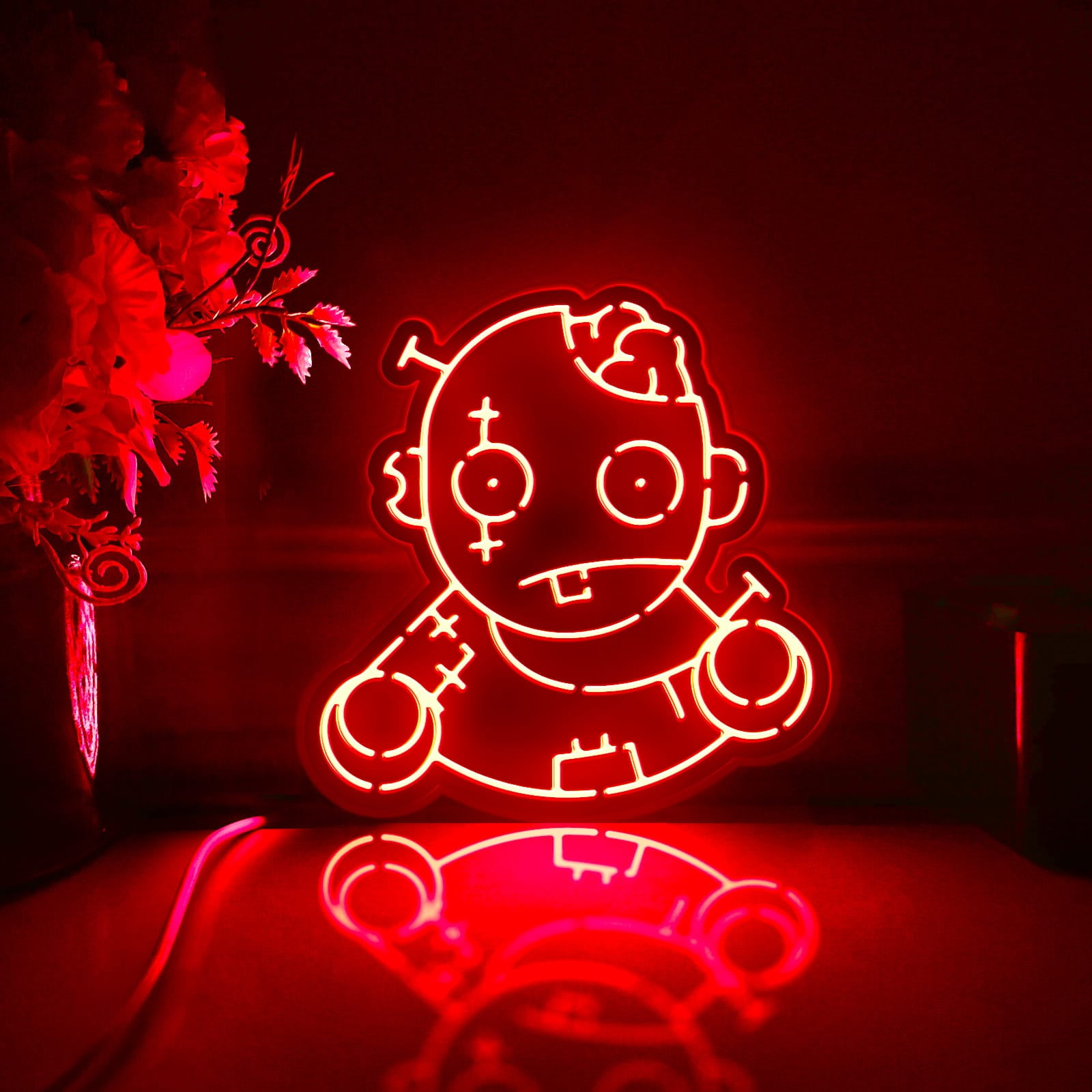 Zombie Led Light Box, Dimmable Neon-Like Light Signs USB Power for Wall ...