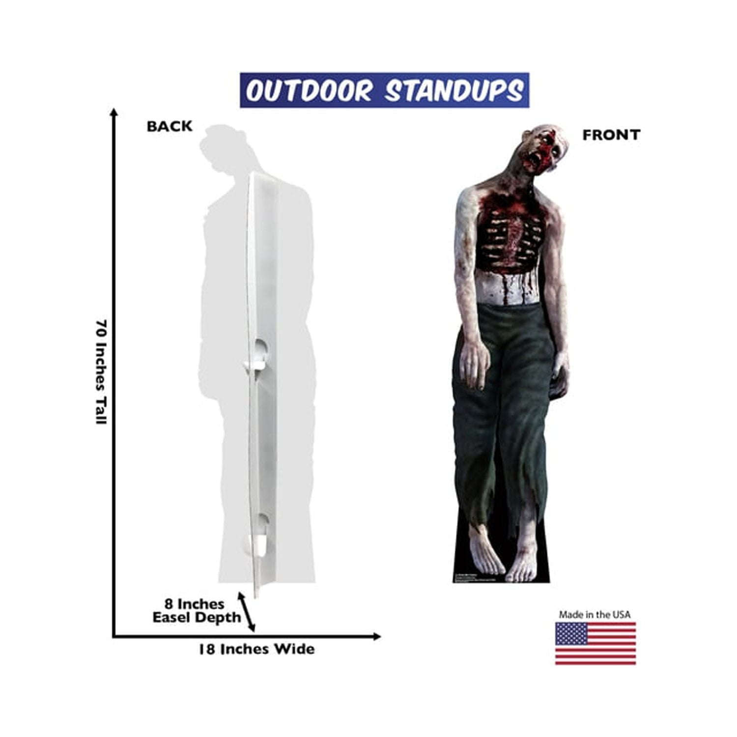 Zombie Man Outdoor Standee - Walmart.com