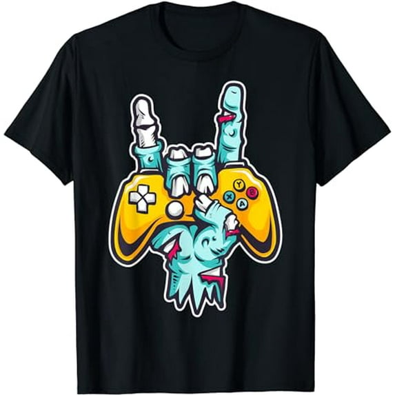 Zombie Mano Cornuta Corna Hand Sign T-Shirt - Walmart.com
