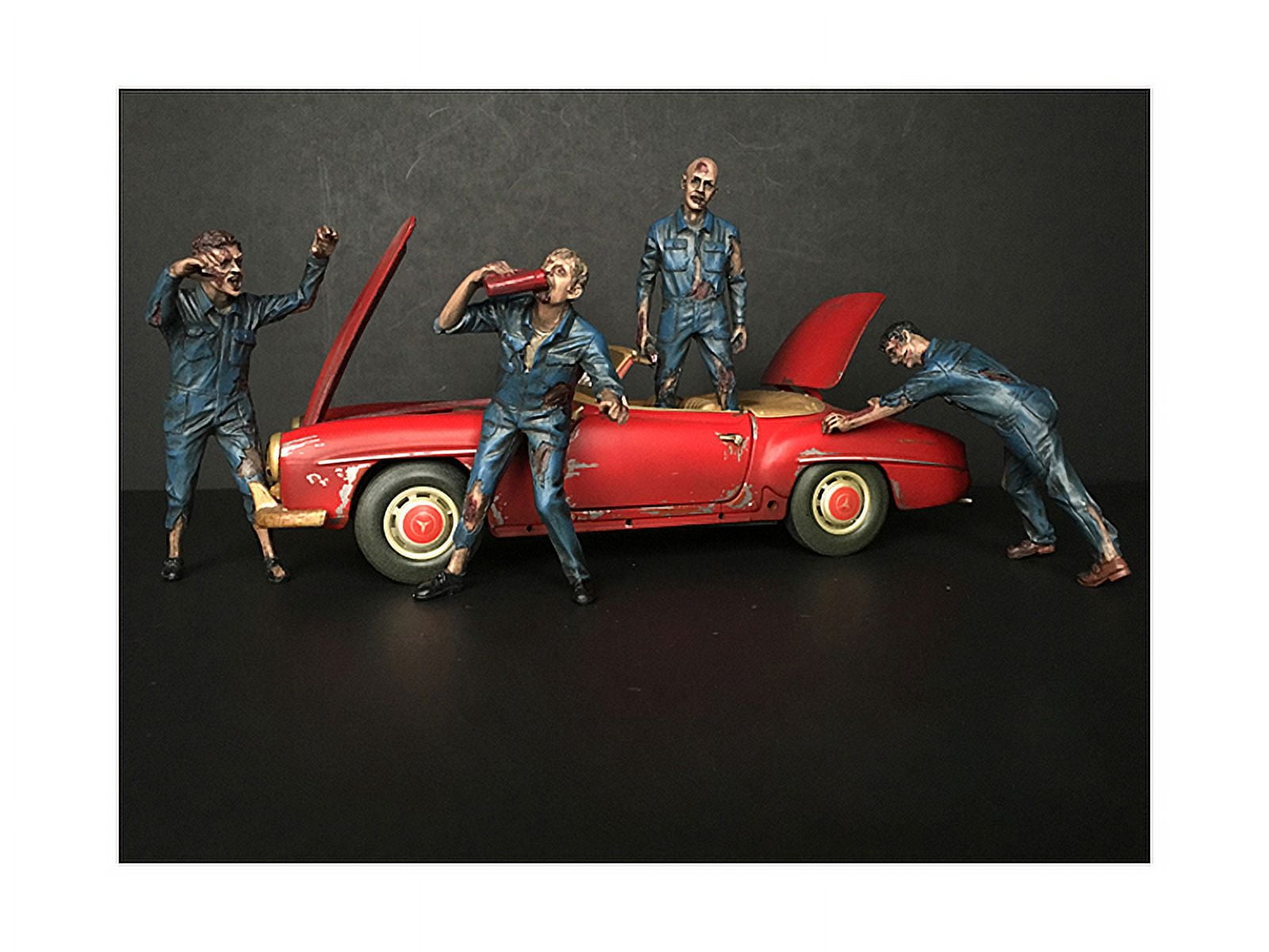Zombie Mechanics 4 Piece Figurine Set "Got Zombies??" for 1/24 Scale ...