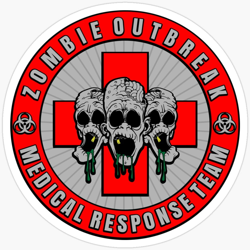 Zombie Medical Response Team Logo Sticker Phone Decal Water Bottle ...