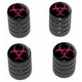 Zombie Outbreak Biohazard Pink Tire Rim Wheel Aluminum Valve Stem Caps ...