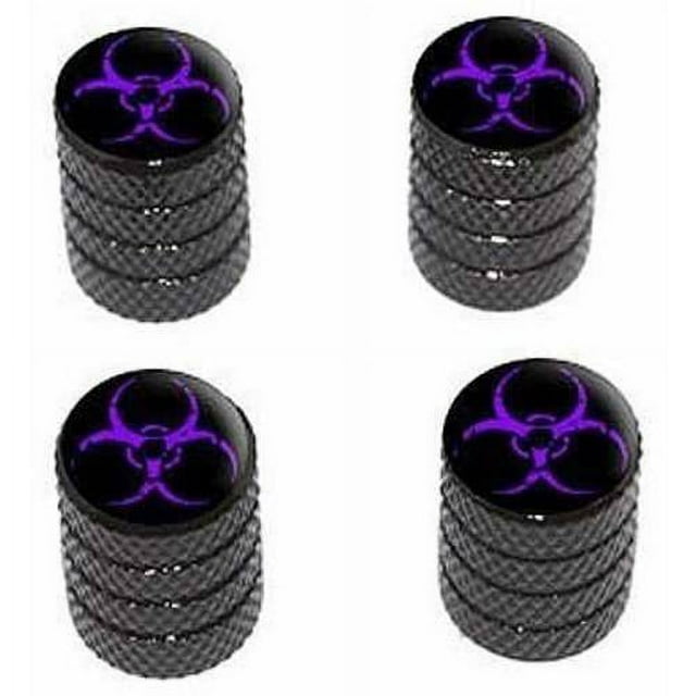 Zombie Outbreak Biohazard Purple Tire Rim Wheel Aluminum Valve Stem ...