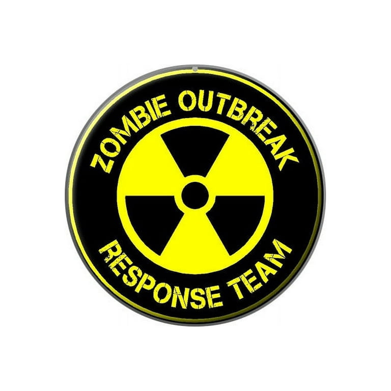 Zombie Outbreak Logo Zombie Outbreak Warning Caution Vector, Funny,