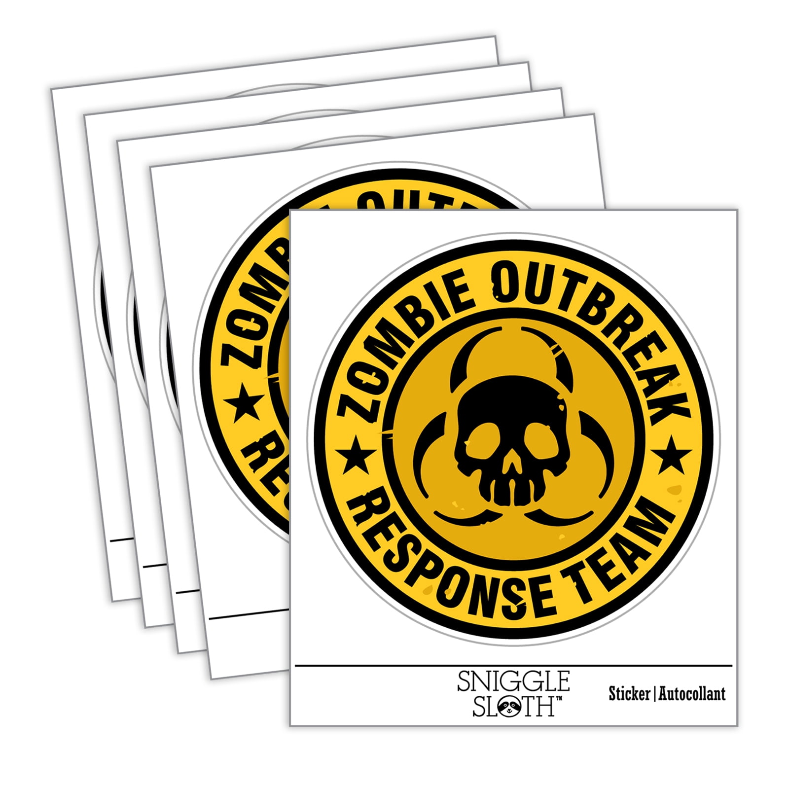 Zombie Outbreak Response Team Skull Car Window Bumper Water Bottle ...