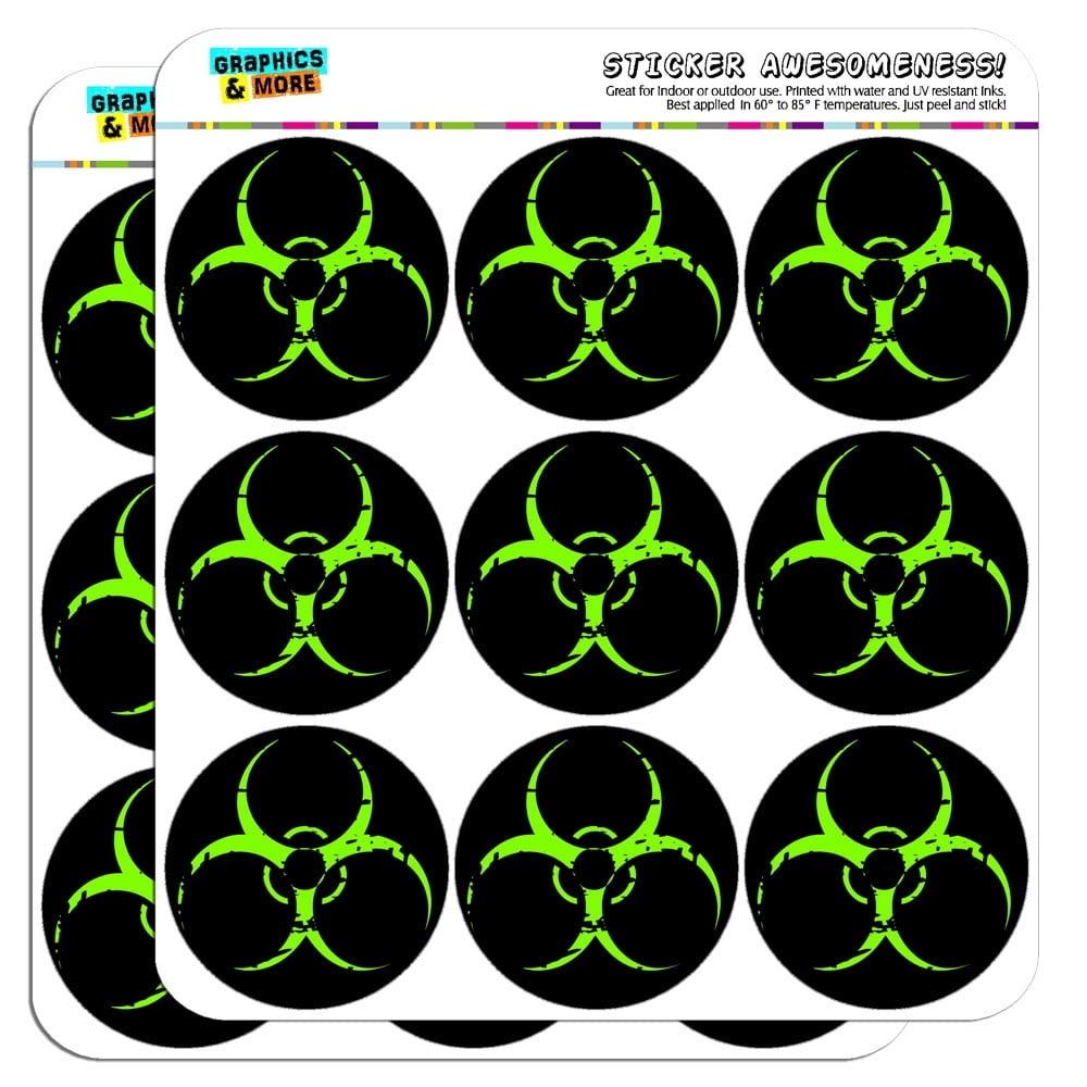 Zombie Outbreak Response Vehicle Biohazard Green 2" Scrapbooking ...