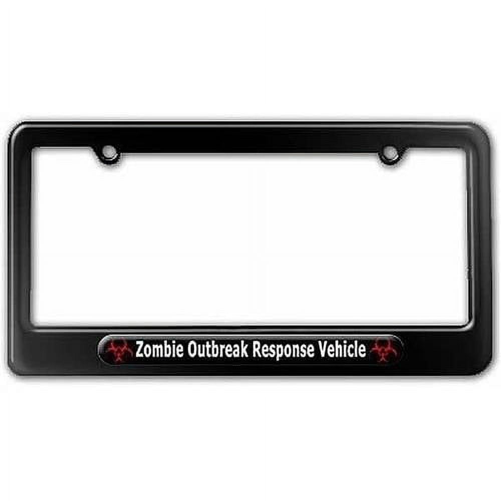 Zombie Outbreak Response Vehicle Black, Biohazard License Plate Tag ...