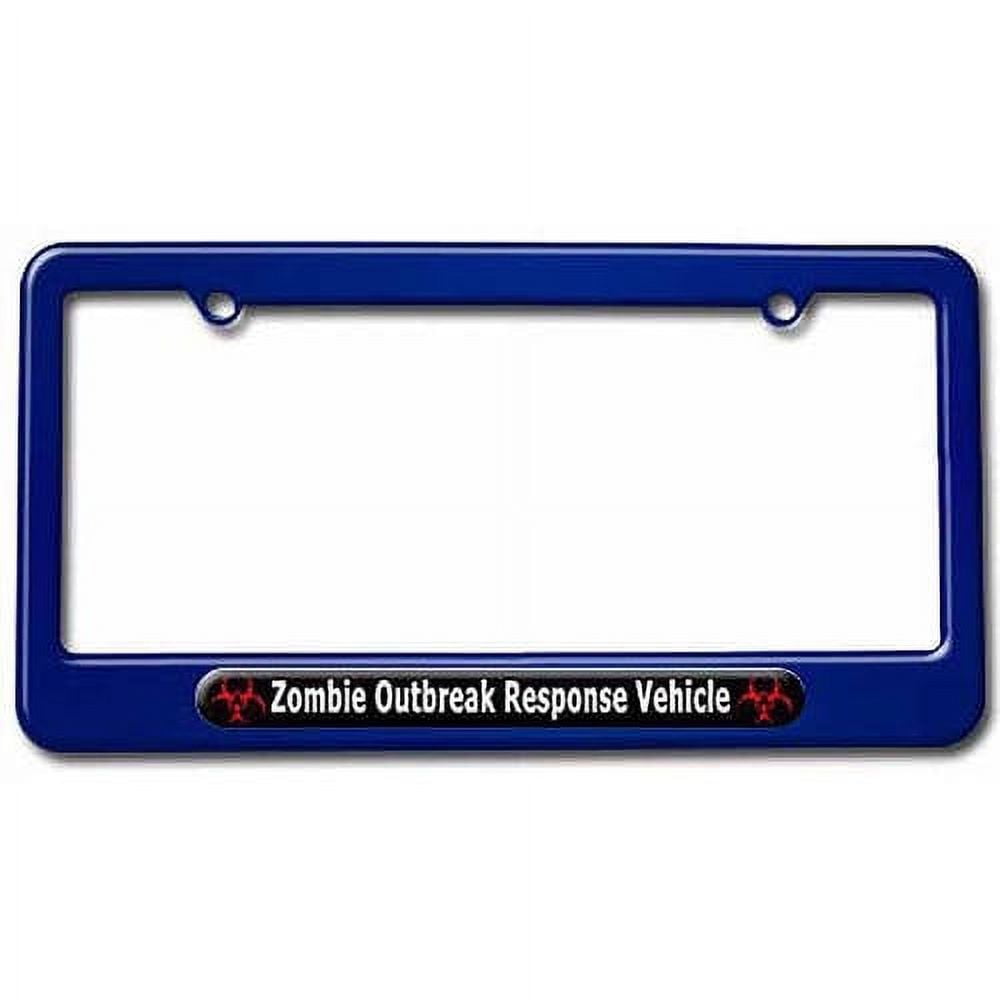 Zombie Outbreak Response Vehicle Black, Biohazard License Plate Tag ...