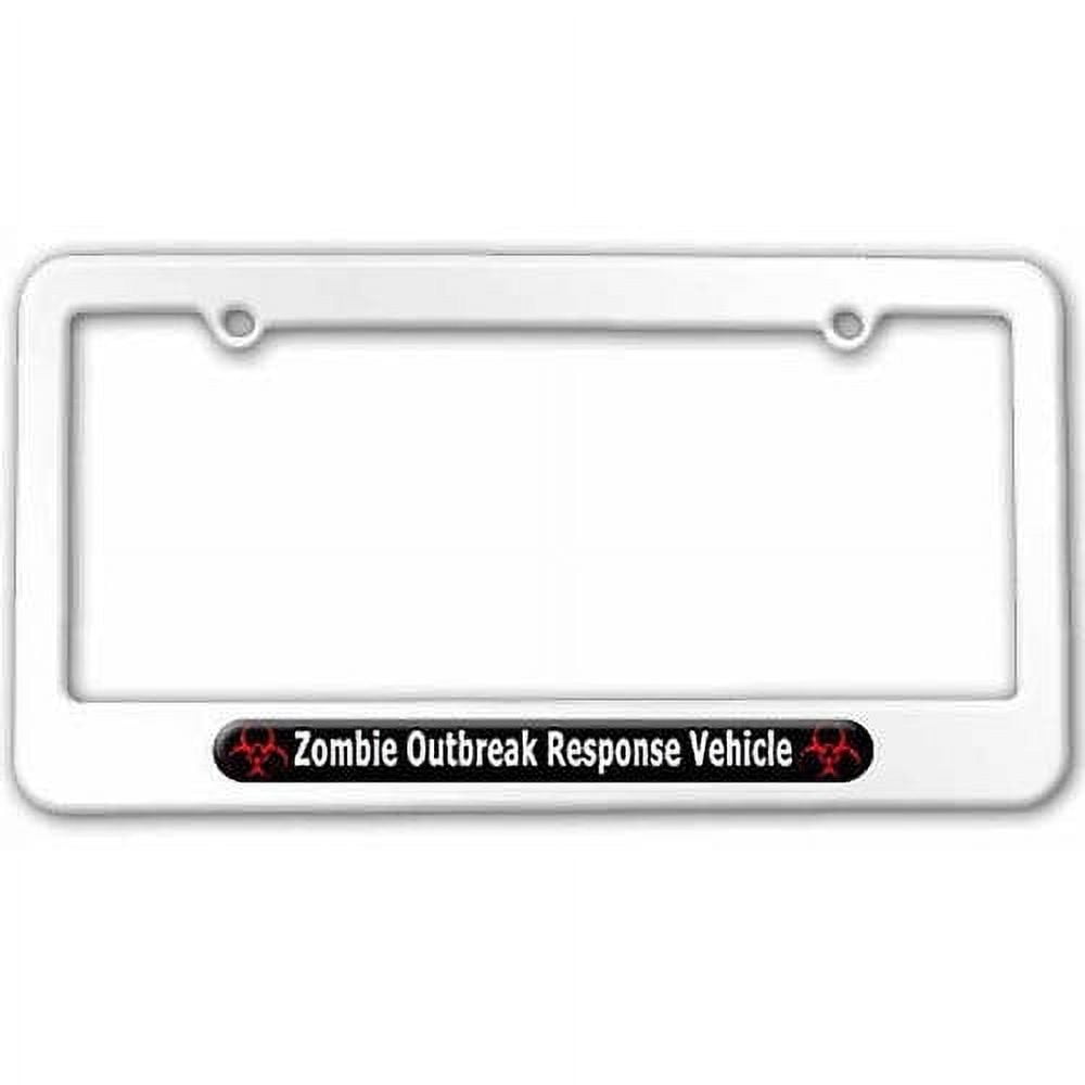 Zombie Outbreak Response Vehicle Black, Biohazard License Plate Tag ...
