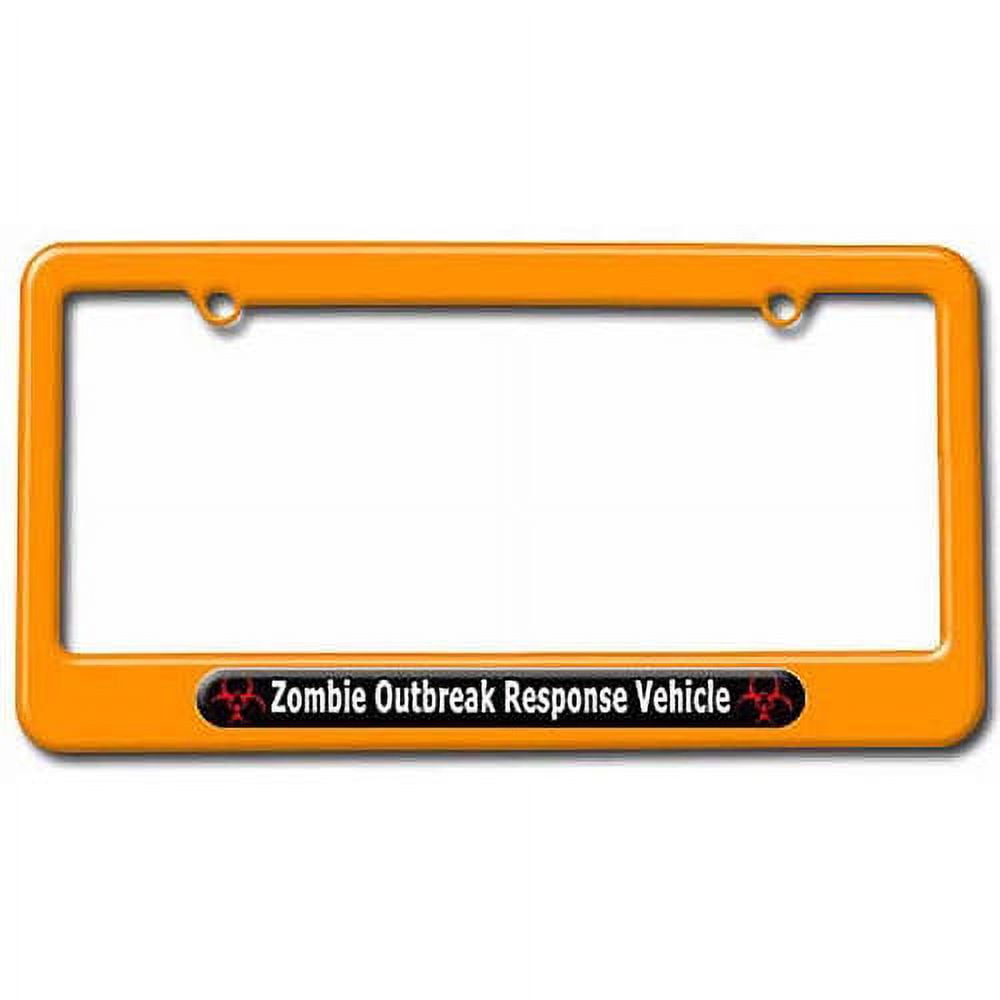 Zombie Outbreak Response Vehicle Black, Biohazard License Plate Tag ...