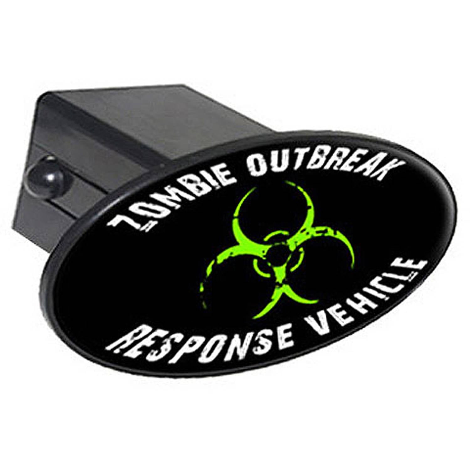 Zombie Outbreak Response Vehicle Green 2" Oval Tow Trailer Hitch Cover ...