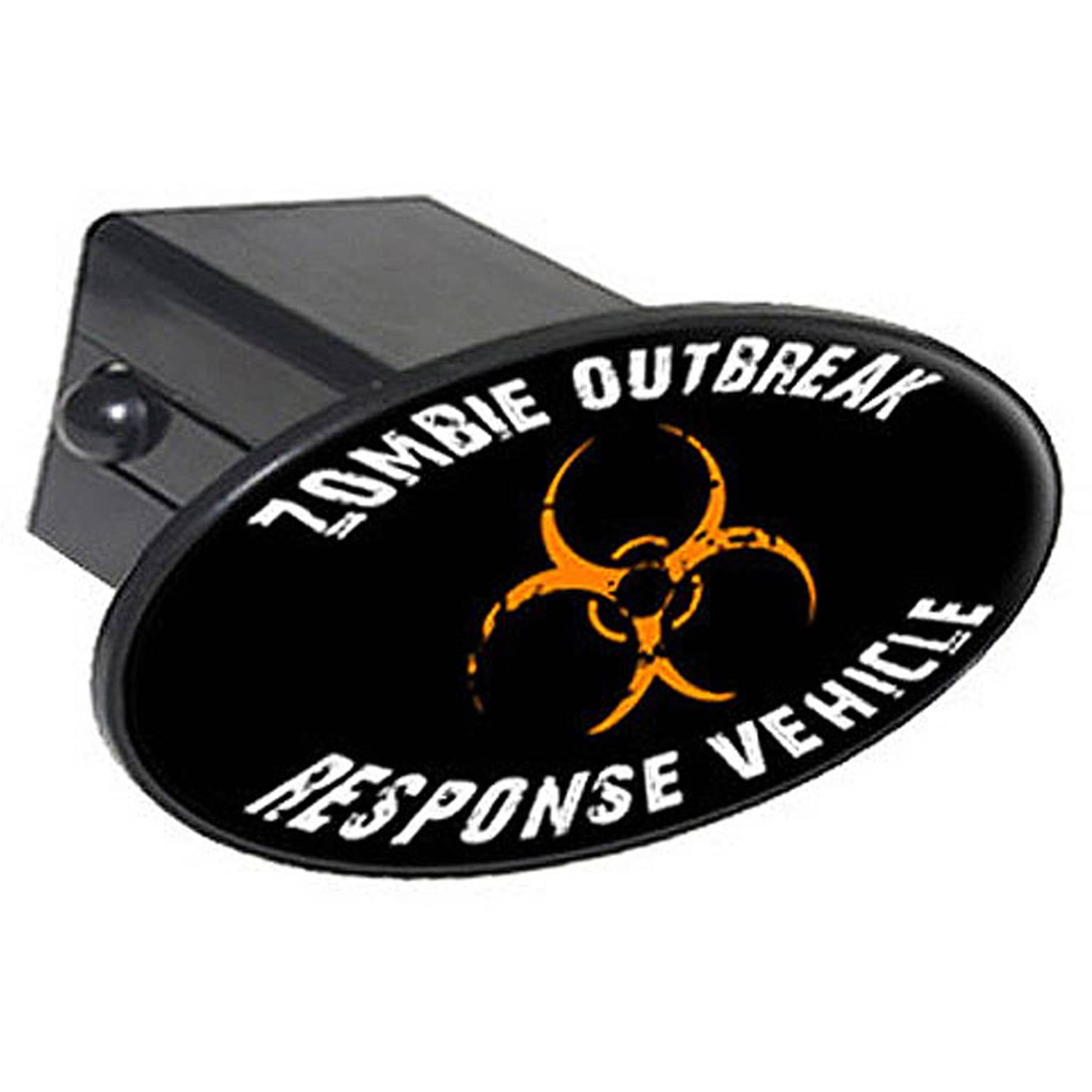 Zombie Outbreak Response Vehicle Orange Oval Tow Hitch Cover - Walmart.com