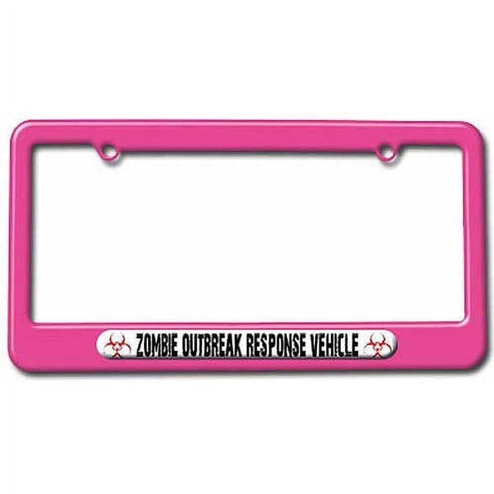 Zombie Outbreak Response Vehicle White, Biohazard License Plate Tag ...