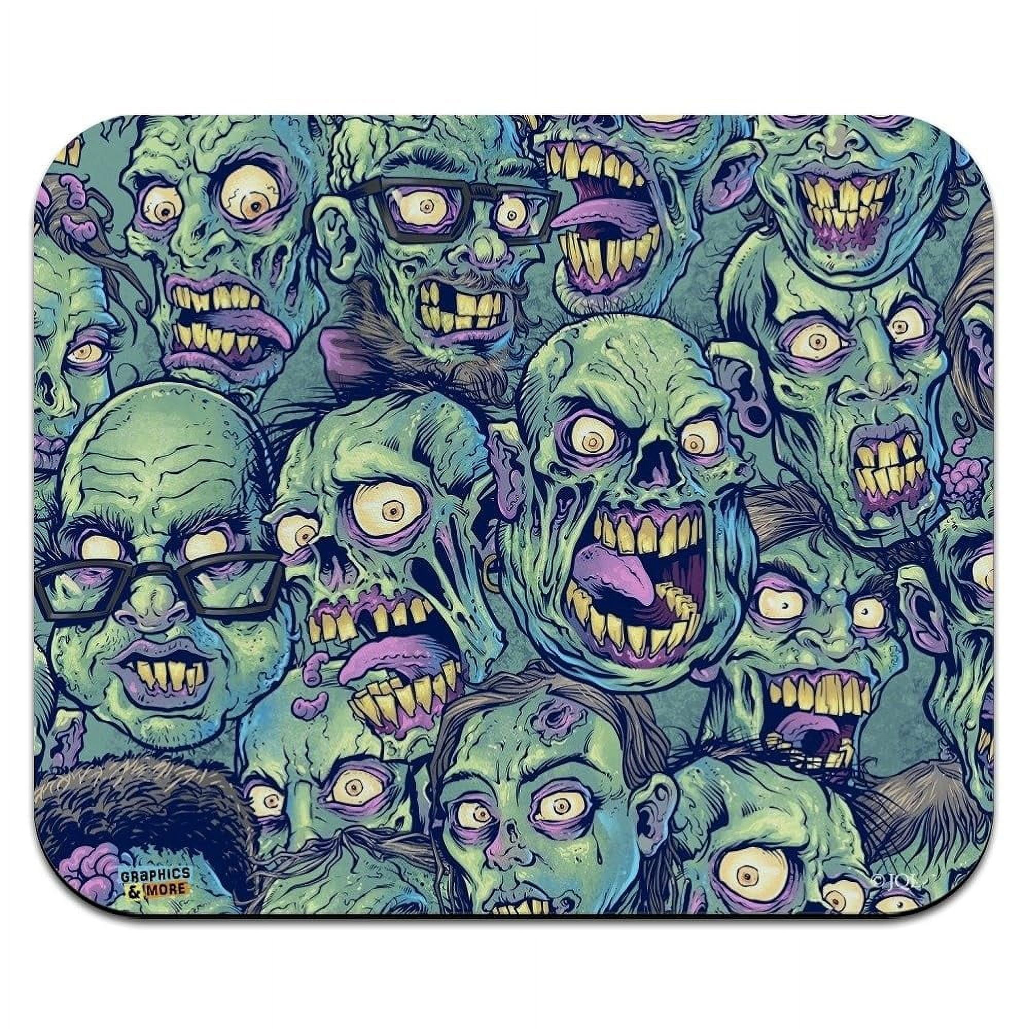 Zombie Pattern Dead Corpses Undead Horror Low Profile Thin Mouse Pad ...