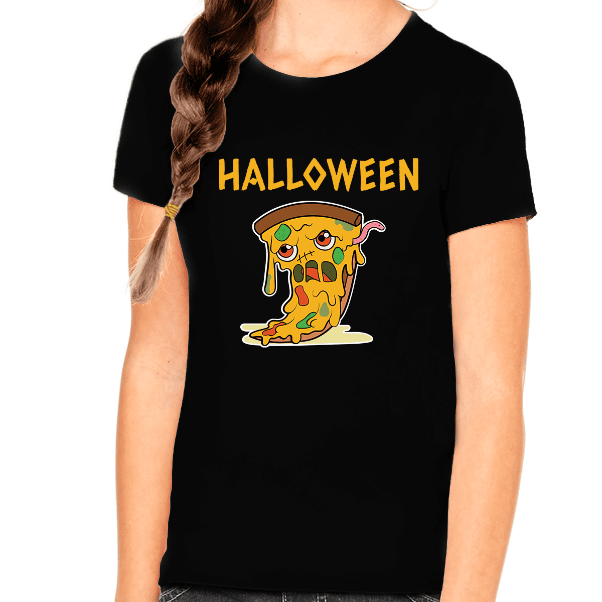 Zombie Pizza Funny Halloween T Shirts for Girls Halloween Shirts for ...