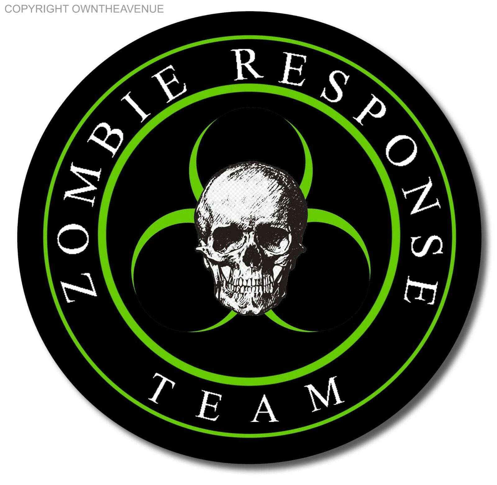 Zombie Response Team Skull Funny Zombies Apocalypse Vinyl Sticker Decal ...