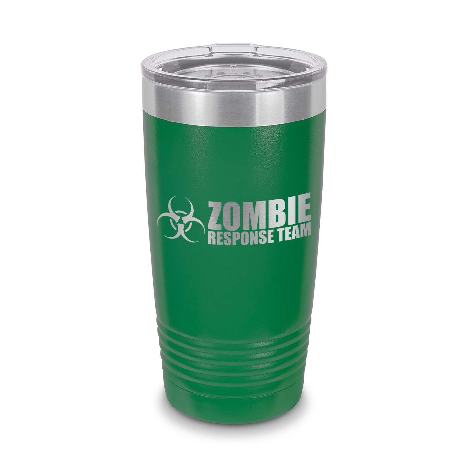 Zombie Response Team Tumbler 20 oz - Laser Engraved w/ Clear Lid ...