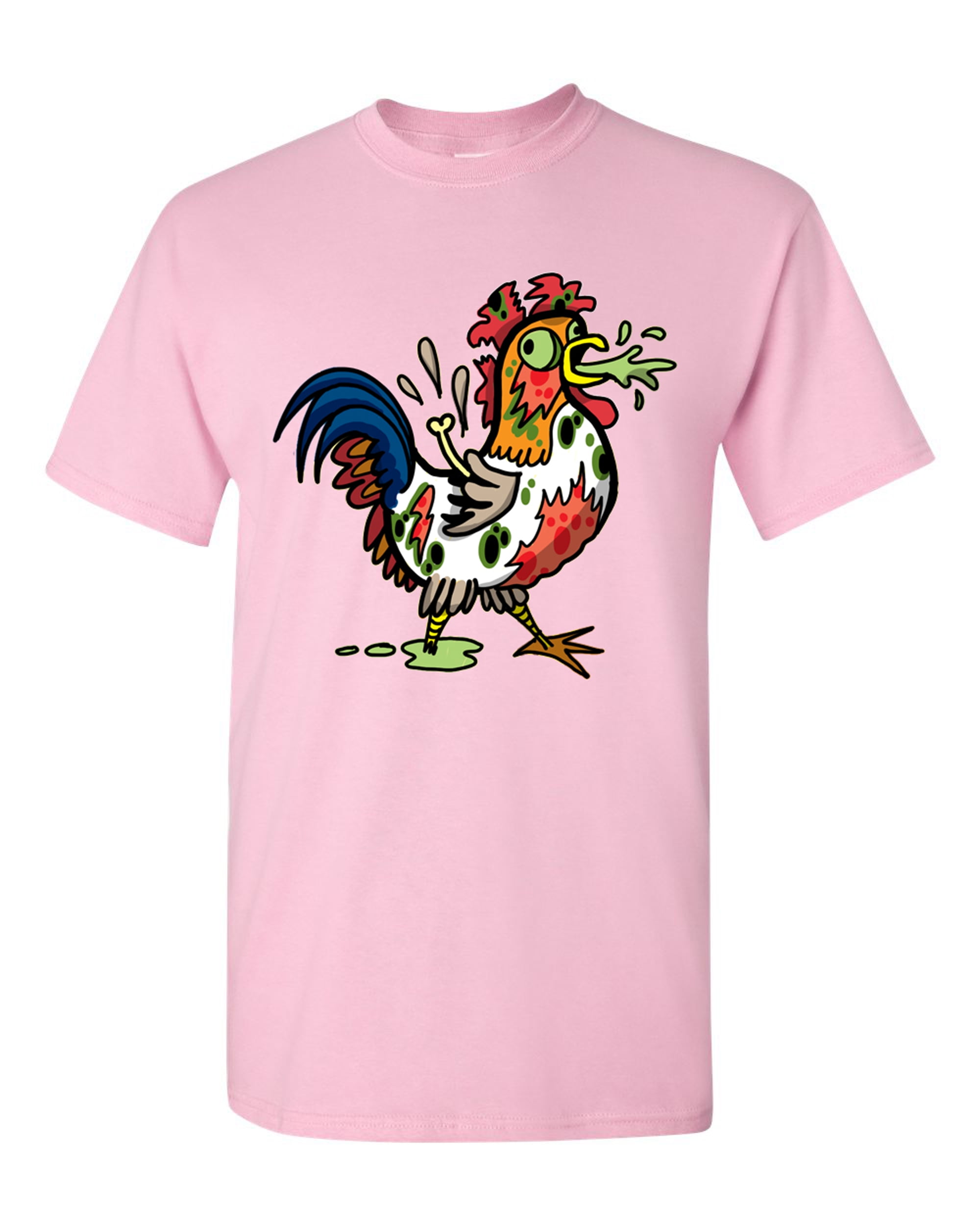 Zombie Rooster Undead Animals Adult DT T-Shirt Tee - Walmart.com
