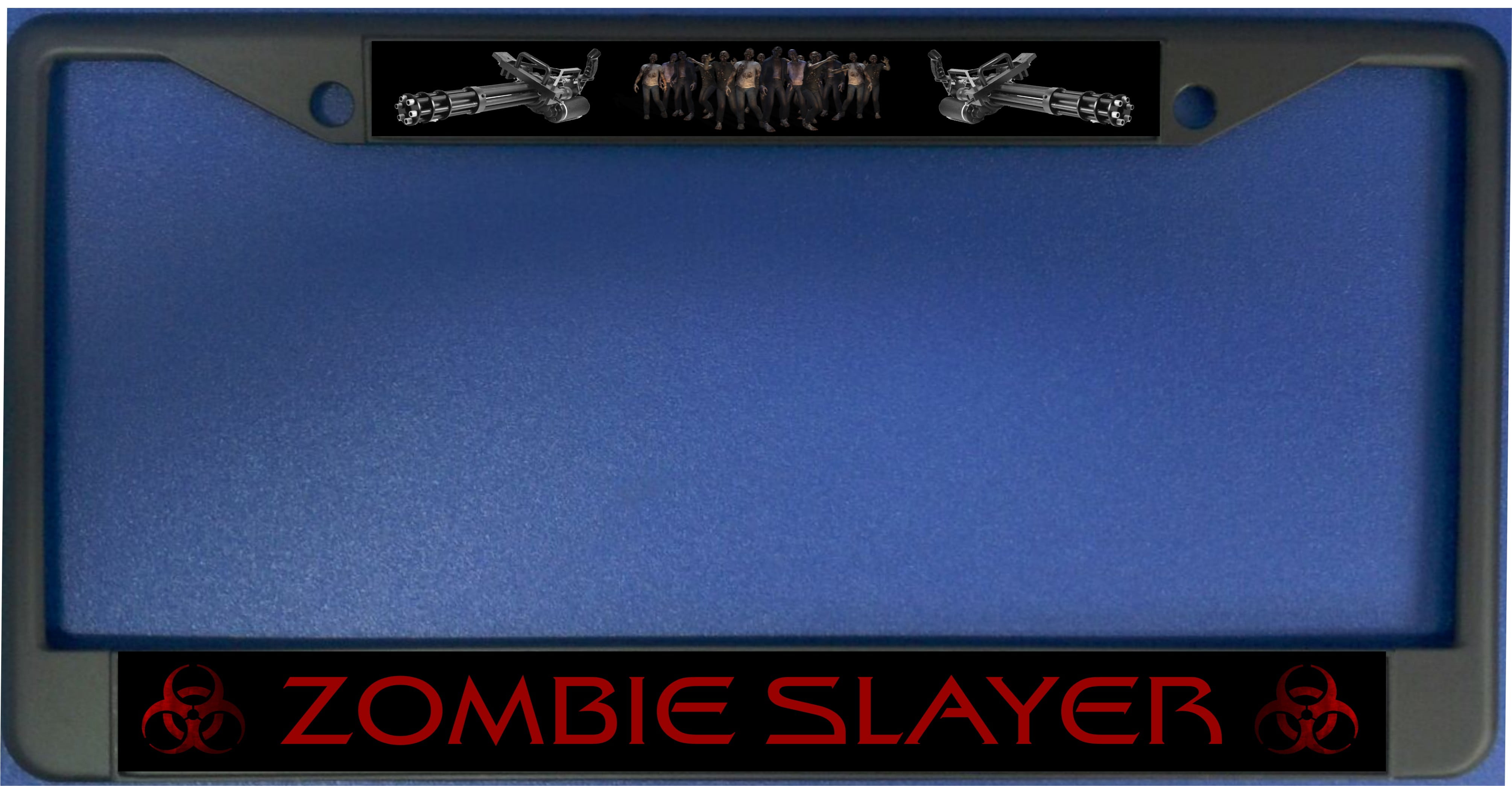 Zombie Slayer Black License Plate Frame - Walmart.com