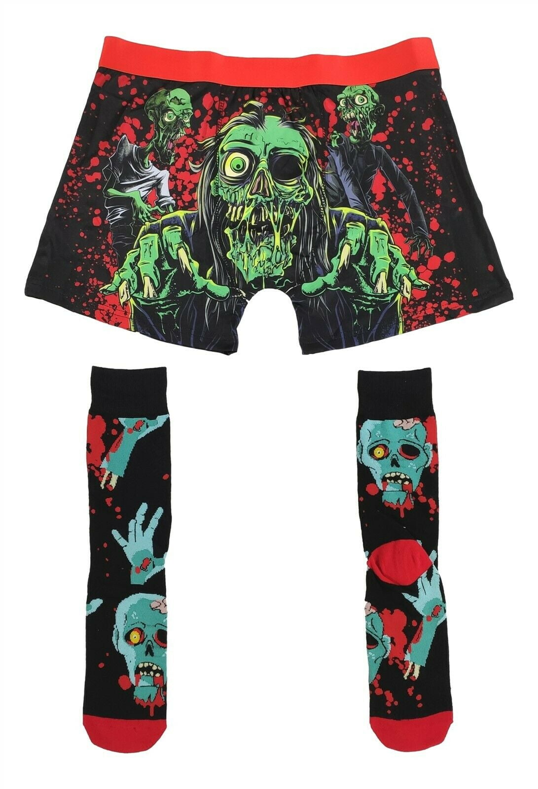 Zombie Socks and Underwear Gift Combo Fun Novelty Horror Themed Gift ...