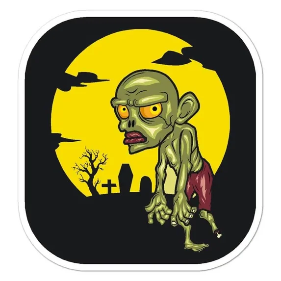 Zombie Sticker Indoor Outdoor Phone Decal Water Bottle Stickers Car ...
