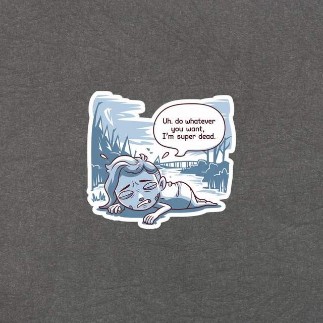 Zombie Sticker - I'M Super Dead Snarky Quote Decalphone Decal Water ...