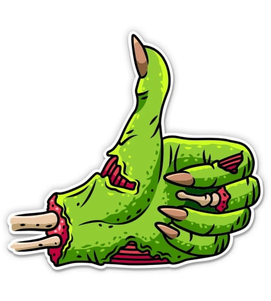 Zombie Thumbs Up - 12" Vinyl Sticker Waterproof Decal - Walmart.com